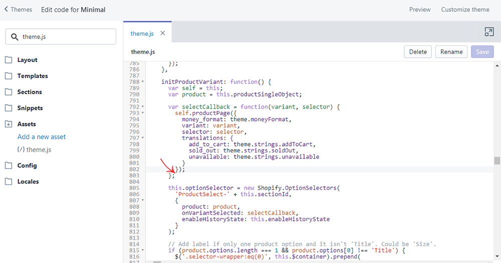 Installation for Minimal Theme